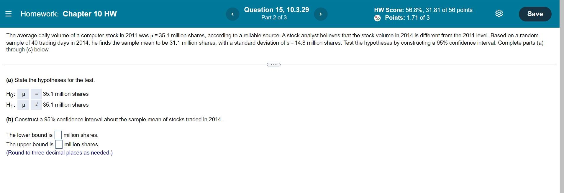 Solved Homework Chapter 10 Hw Question 14 10 3 27 Part 2