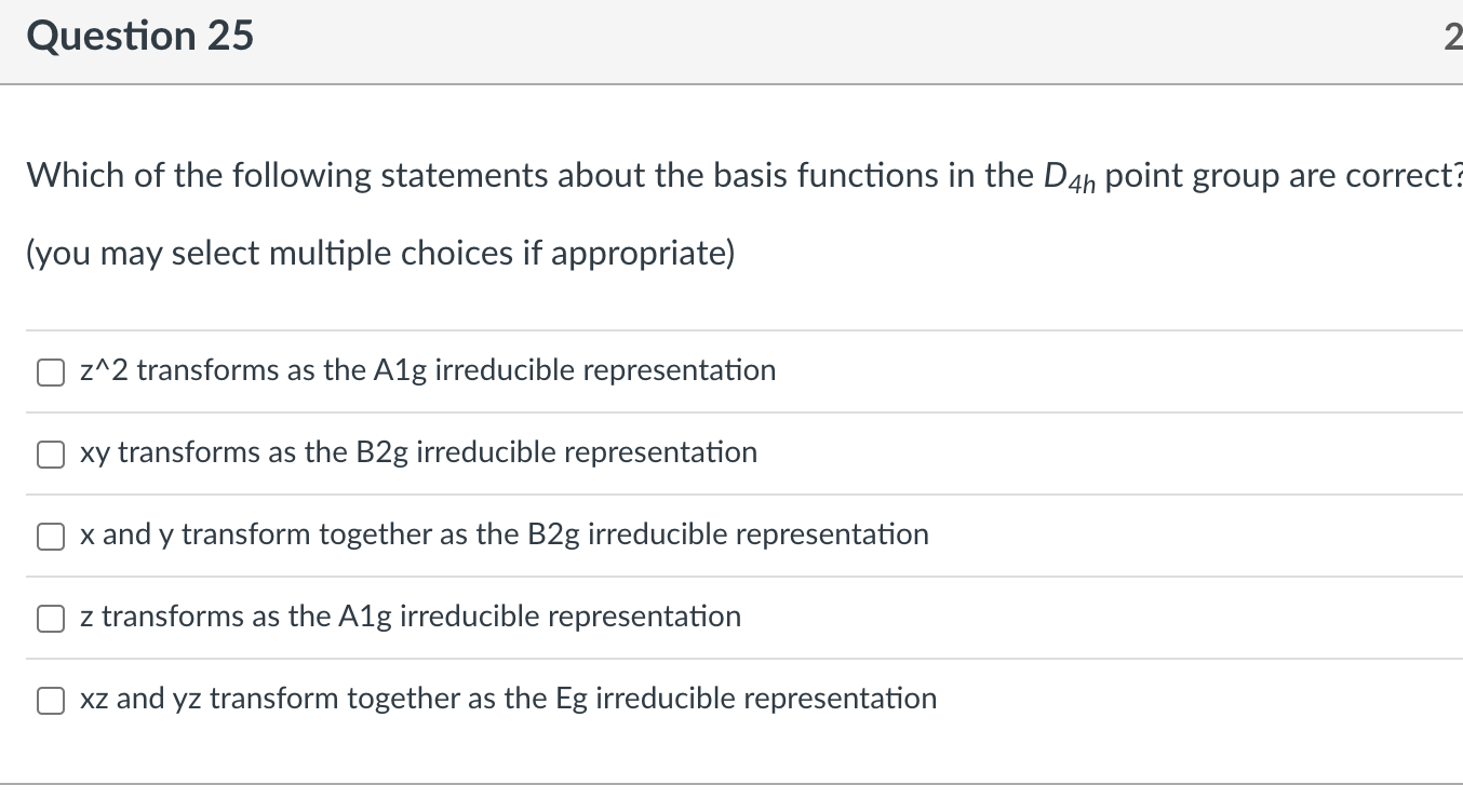 Solved Molecule X belongs to the D2h point group. Molecule Y | Chegg.com