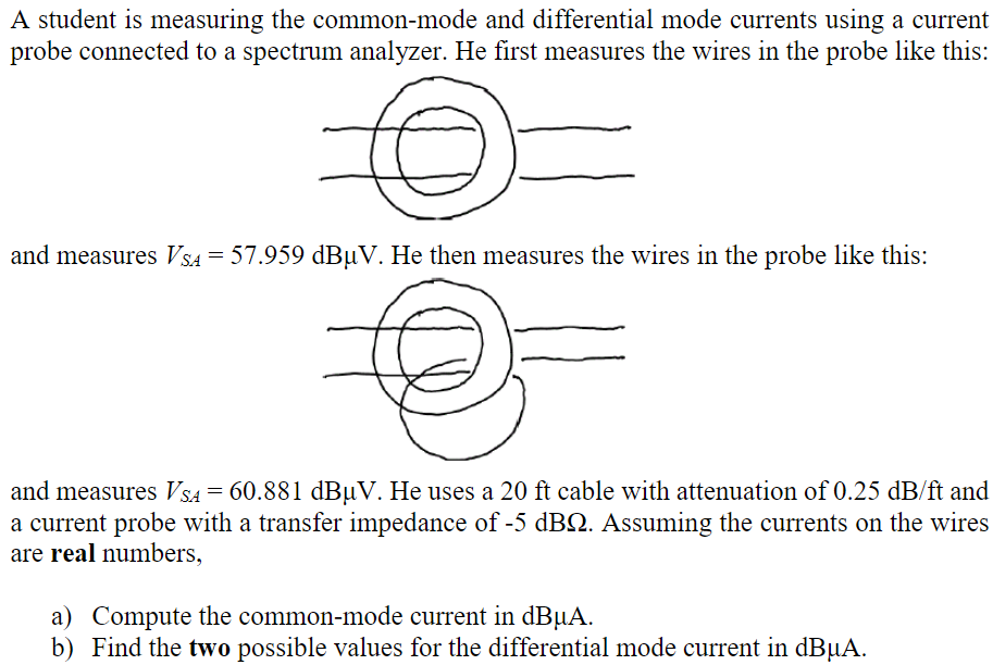 Solved A student is measuring the common-mode and | Chegg.com