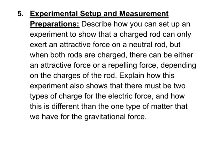 Solved 5. Experimental Setup and Measurement Preparations: | Chegg.com