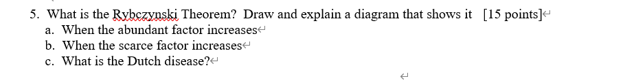 Solved 5. What is the Rybczynski Theorem? Draw and explain a | Chegg.com