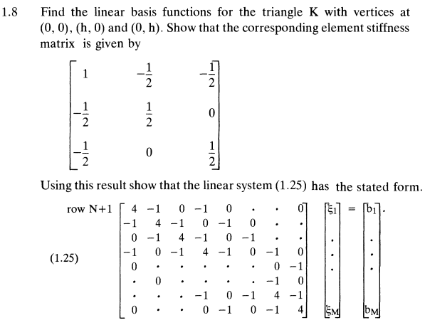 Solved 1.8 Find the linear basis functions for the triangle | Chegg.com