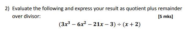 Solved 2) Evaluate the following and express your result as | Chegg.com