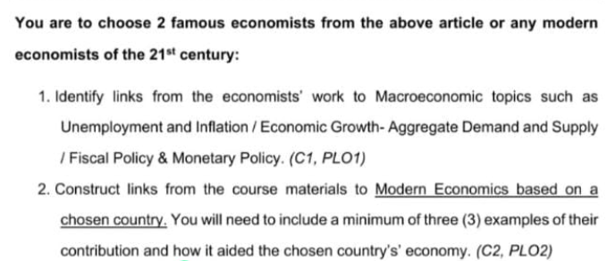Solved You are to choose 2 famous economists from the above | Chegg.com