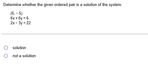 Solved Determine whether the given ordered pair is a | Chegg.com