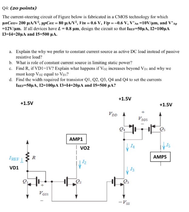 Solved The current-steering circuit of Figure below is | Chegg.com