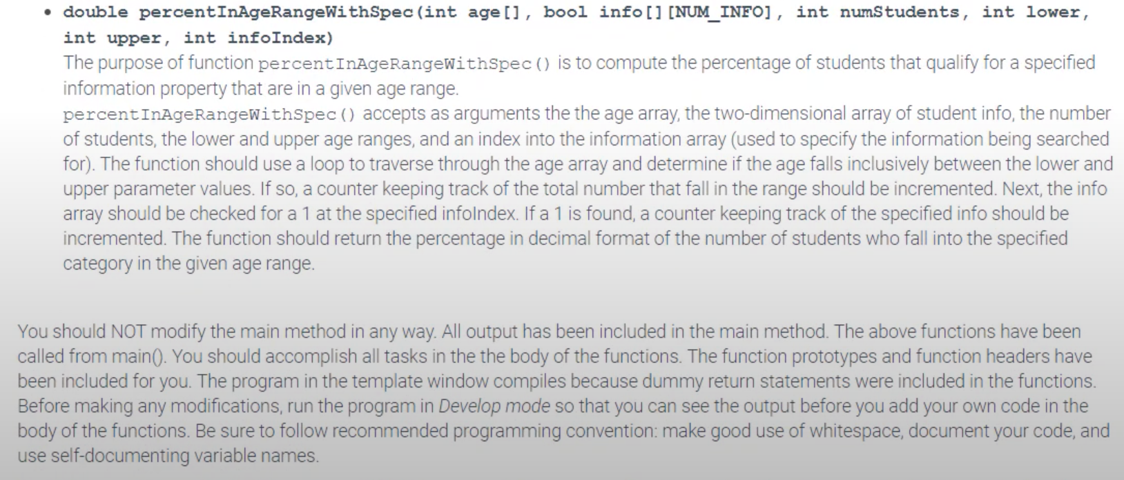 Solved string studentName[NUM_STUDENTS]; Holds the name of | Chegg.com