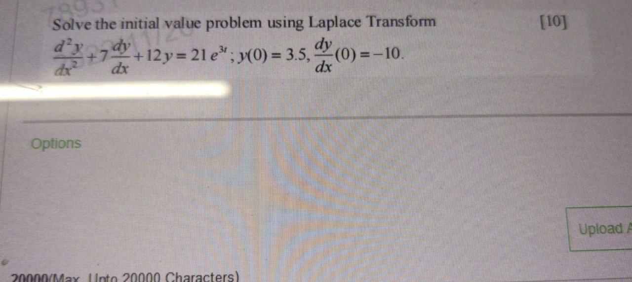 Solved Solve the initial value problem using Laplace | Chegg.com