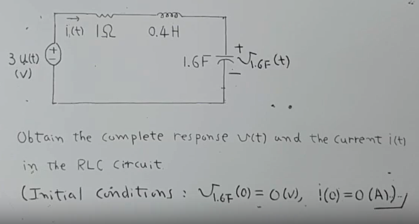 Solved It's a RLC circuit problem. Please tell me how to | Chegg.com
