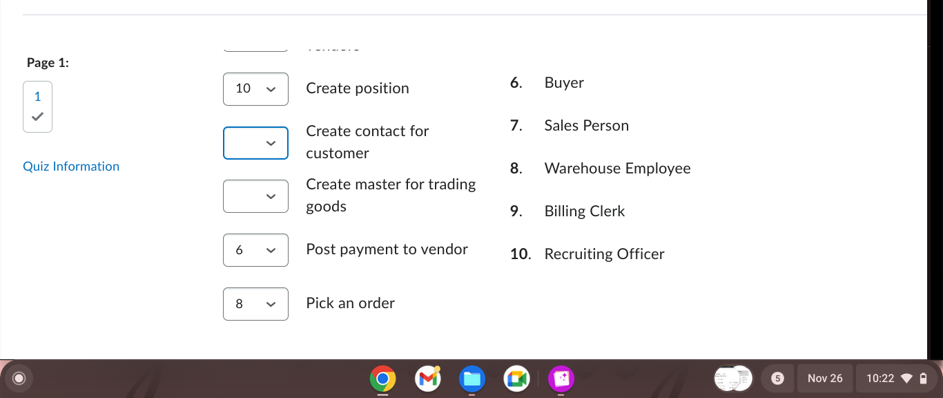 Solved Page 1: 1 10 Create position Create contact for | Chegg.com