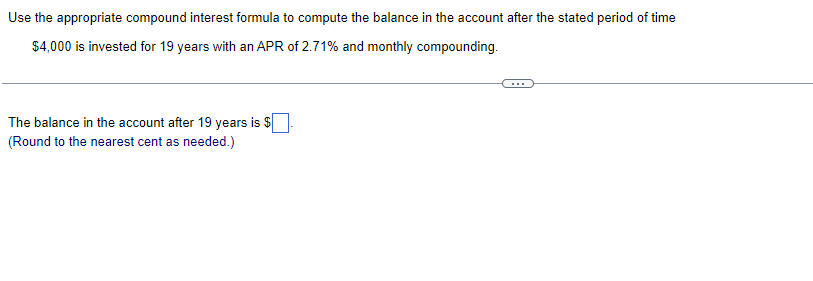 Solved Use the appropriate compound interest formula to | Chegg.com