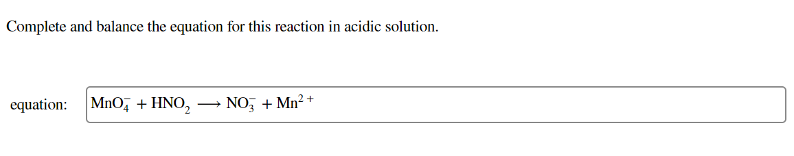 Solved Complete and balance the equation for this reaction | Chegg.com