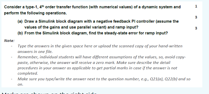 Solved Consider a type-1, 4th order transfer function (with | Chegg.com