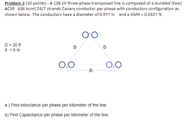 Solved Problem 2 (10 points) - A 138kV three-phase | Chegg.com