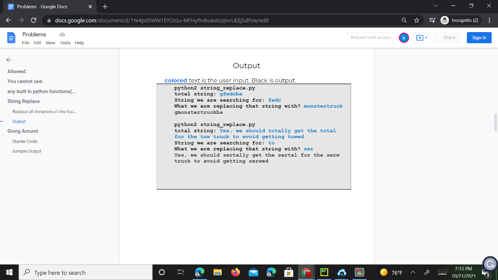 Solved I need help with 2 problems in Python. I don't | Chegg.com