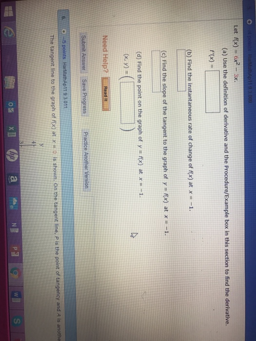 Solved Let f(x) = 6x^2 - 3x. (a) Use the definition of | Chegg.com