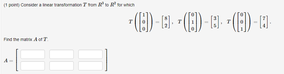 Solved (1 point) The linear operator L defined by | Chegg.com