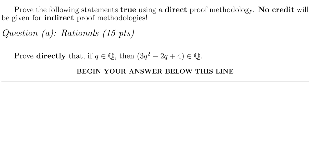 Solved Prove the following statements true using a direct | Chegg.com