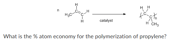 Solved What is the \% atom economy for the polymerization of | Chegg.com