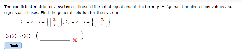 Solved The coefficient matrix for a system of linear | Chegg.com