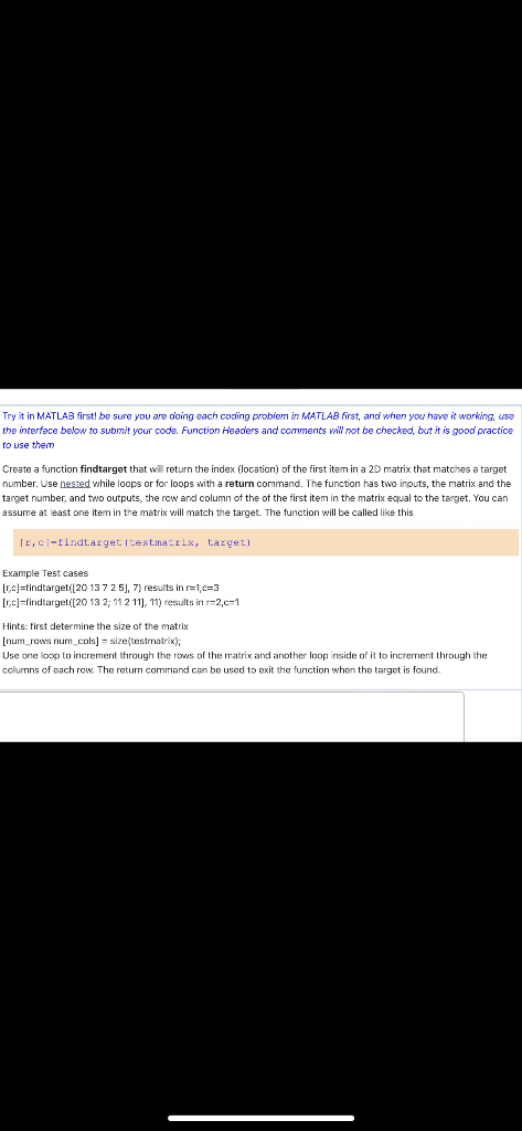 Solved Try it in MATLAB first! be sure you are doing each | Chegg.com