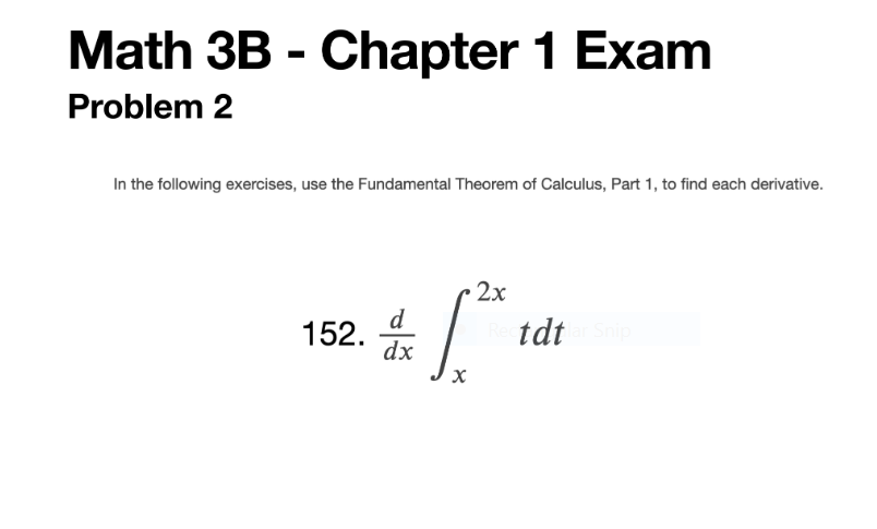 Solved Math 3B - Chapter 1 Exam Problem 2 In the following | Chegg.com