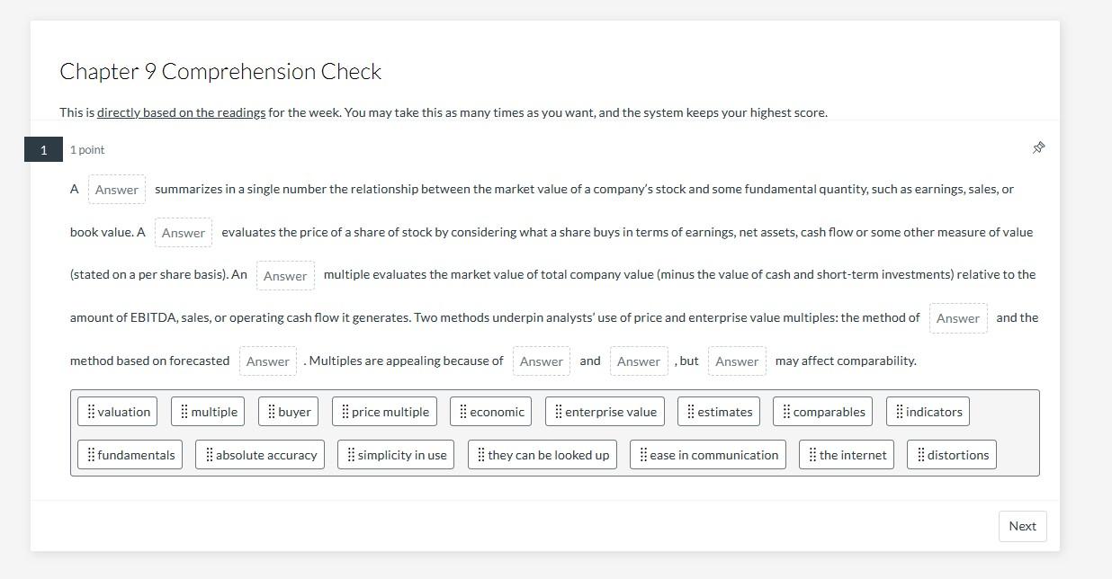Solved Chapter 9 Comprehension Check This is directly based | Chegg.com