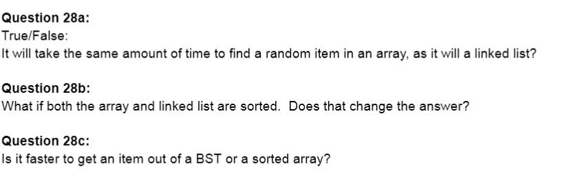 Solved Question 28a:True/False:It will take the same amount | Chegg.com