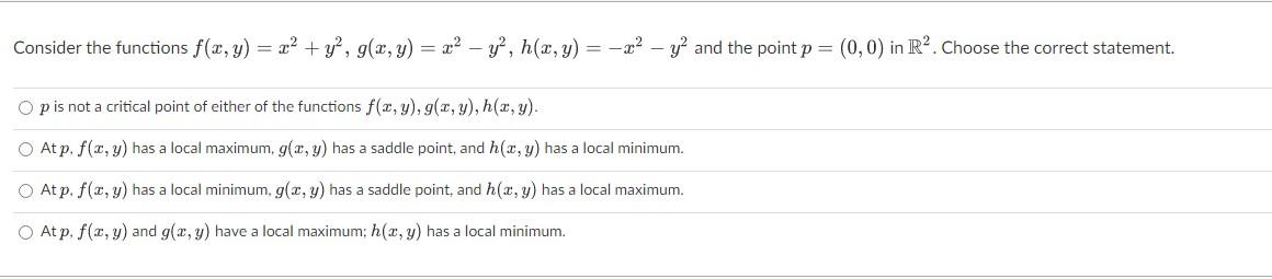 Solved Consider the function f(x,y)=excos(y2) and the point | Chegg.com