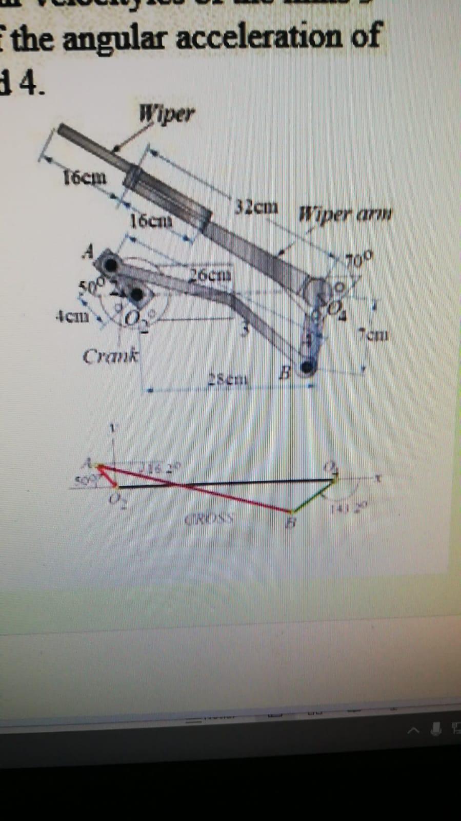 Solved -- G2.1 (35 puan) Shown is a windshield wiper of a | Chegg.com
