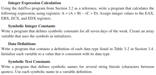 Solved Integer Expression Calculation Using The Addtwo 