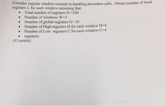 Solved Consider register window concept in handling | Chegg.com