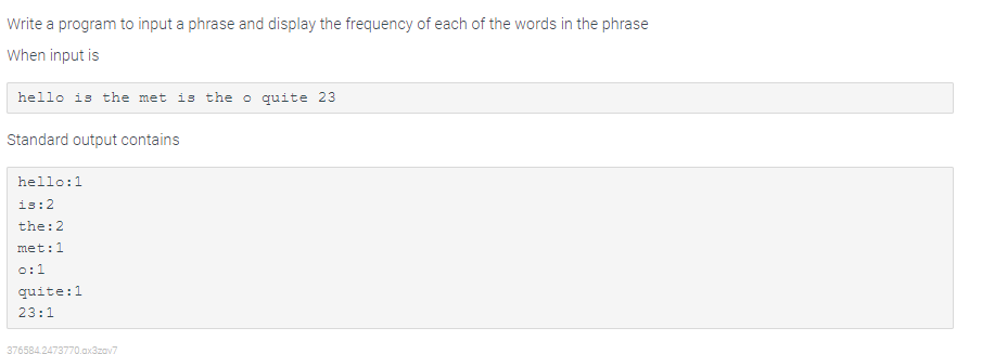Solved Write a program to input a phrase and display the | Chegg.com