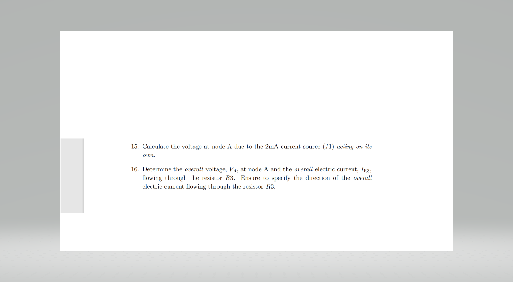 Solved Figure 3 Circuit 315 Calculate The Voltage At Node 7224