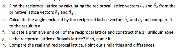 Solved Direct and reciprocal lattice in 2D. Consider a 2D | Chegg.com