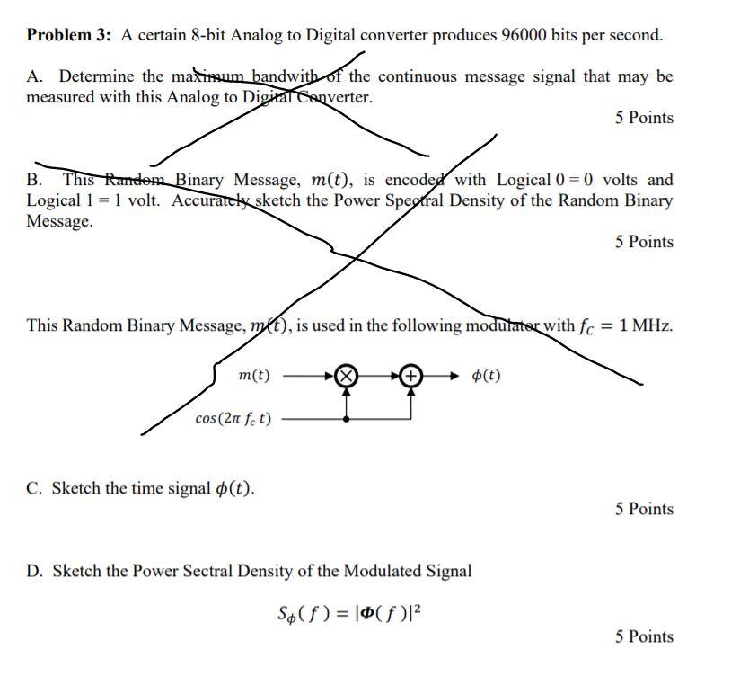 Solved Problem 3: A certain 8-bit Analog to Digital | Chegg.com