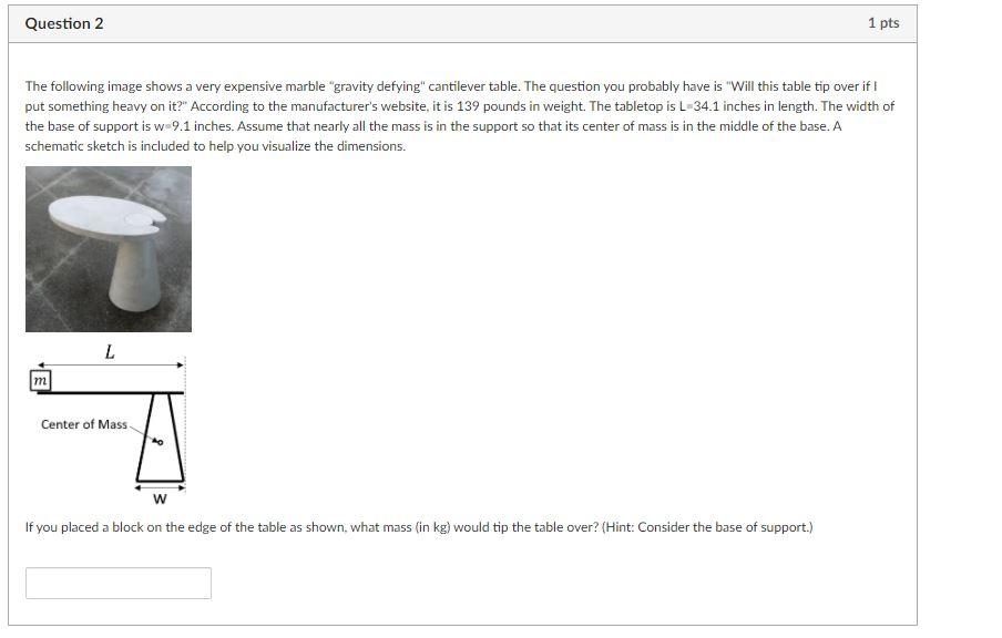 Solved Question 2 1 pts The following image shows a very | Chegg.com