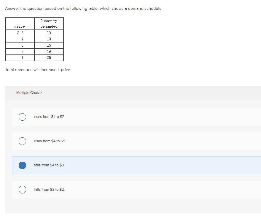 Solved Answer the question based on the following table, | Chegg.com