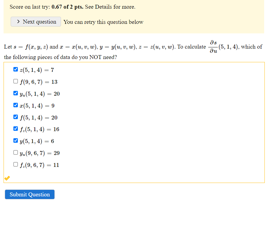 Solved Let s=f(x,y,z) and x=x(u,v,w), y=y(u,v,w), | Chegg.com