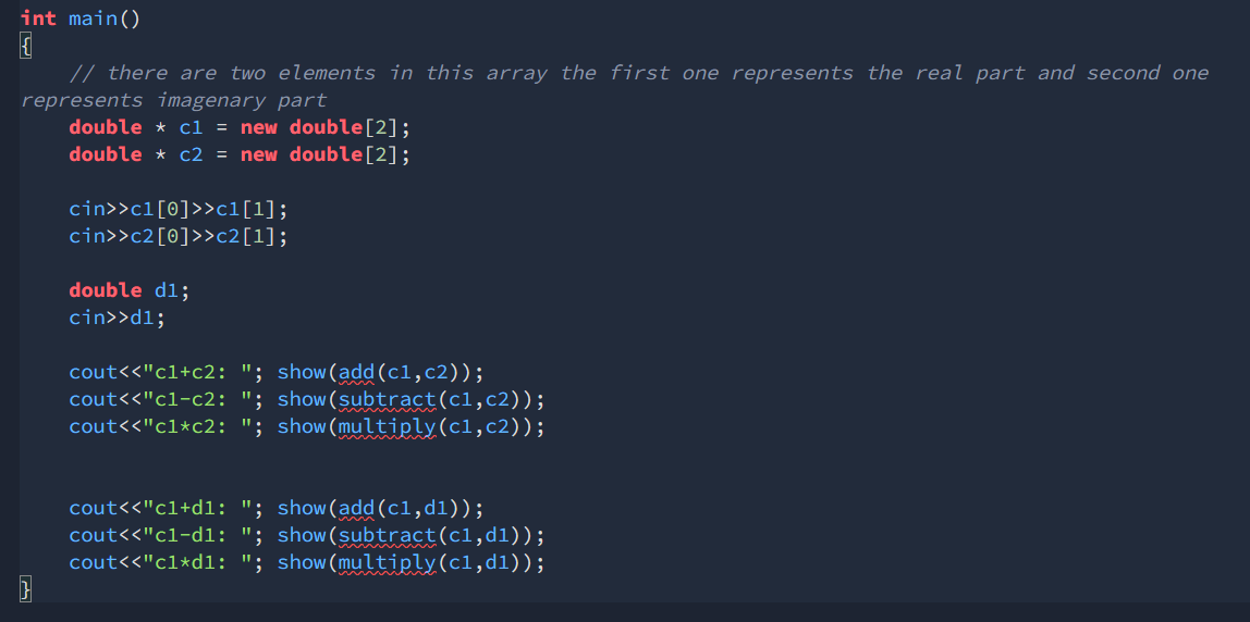 Solved You have to define functions to add, subtract, and | Chegg.com