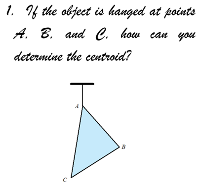 Solved 1. If the object is hanged at points A. B. and C. how | Chegg.com
