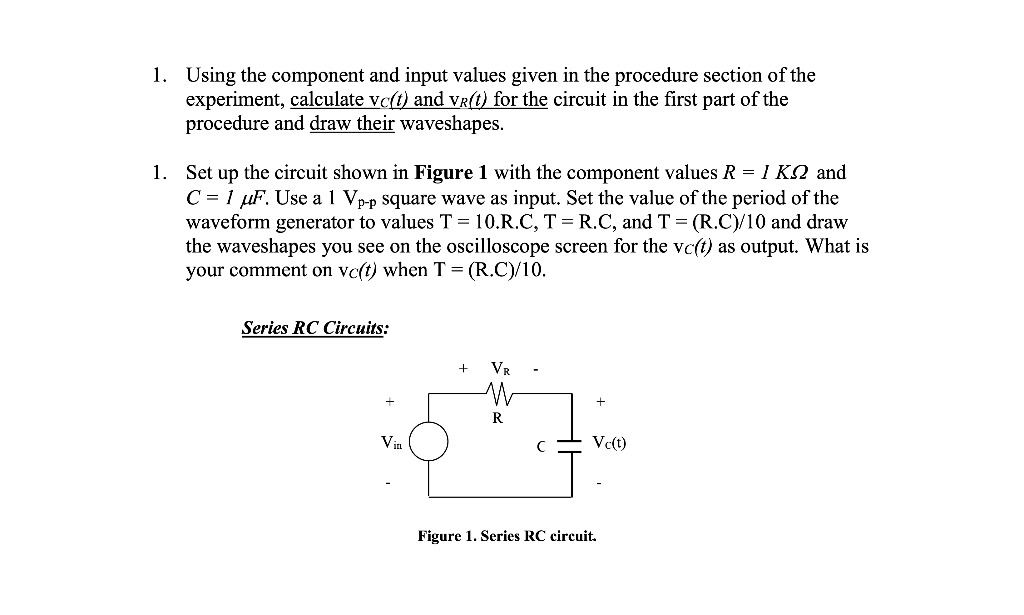 Solved Using the component and input values given in the | Chegg.com