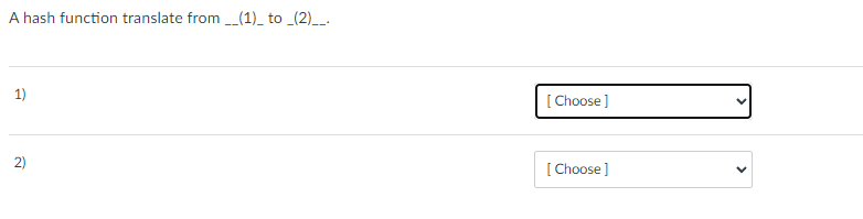 Solved A hash function translate from (1)_ ﻿to .. | Chegg.com