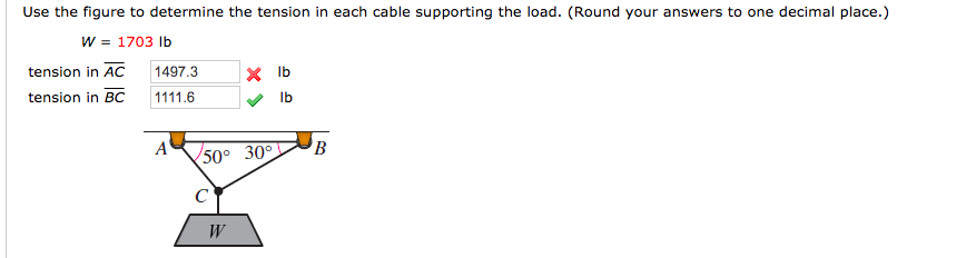 Solved Use the figure to determine the tension in each cable | Chegg.com