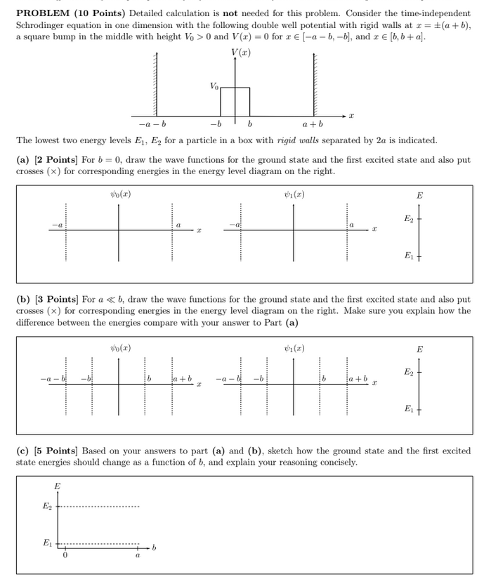 Solved PROBLEM (10 ﻿Points) ﻿Detailed calculation is ﻿not | Chegg.com