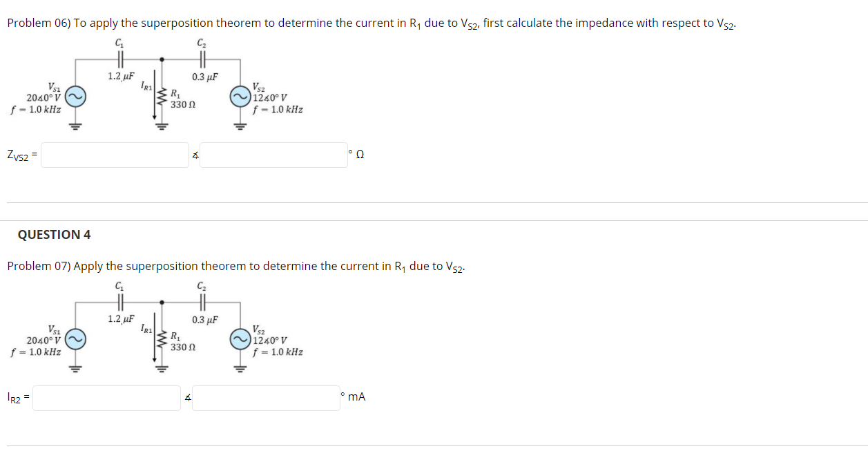 Solved Problem 04) To apply the superposition theorem to | Chegg.com