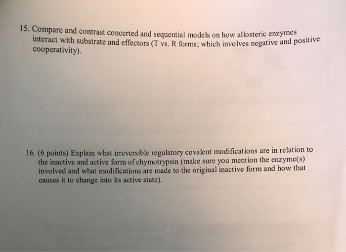 Solved 15. Compare and contrast concerted and sequential | Chegg.com