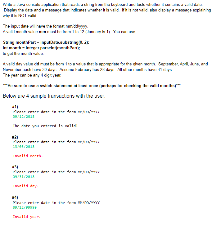 Solved Write A Java Console Application That Reads A String