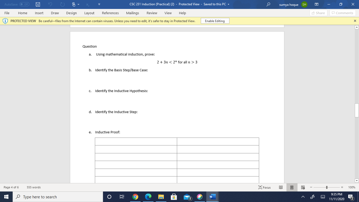 Solved AutoSave Off H o CSC 231 Induction (Practical) (2) - | Chegg.com