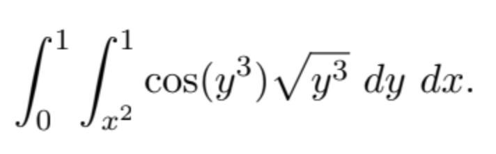 Solved Evaluate the double integral. Hint: Change the order | Chegg.com
